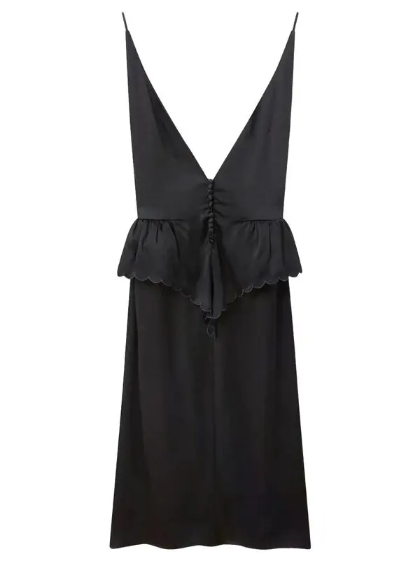 Stella McCartney V-neck Spaghetti Strap Dress - Black