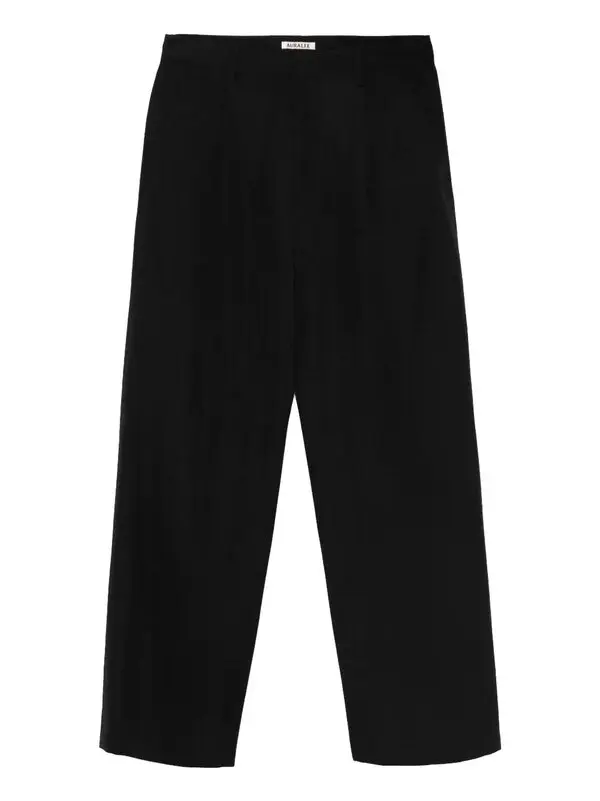 Auralee Pleated-detail Trousers - Black