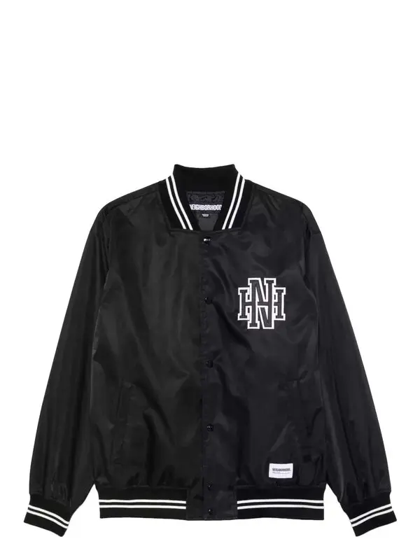 NEIGHBORHOOD Logo-patch Baseball Jacket - Black