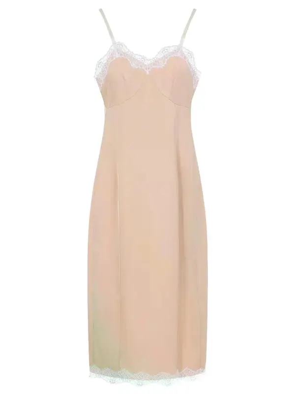 Carven Lace-trim Dress - Pink