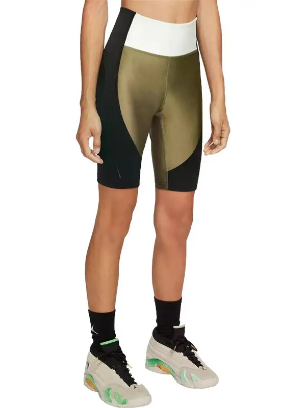 JORDAN X Aleali May Paneled Biker Shorts - Green