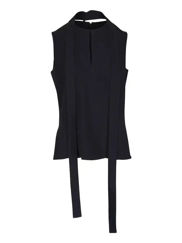 Akris Linen-blend Sleeveless Top - Black
