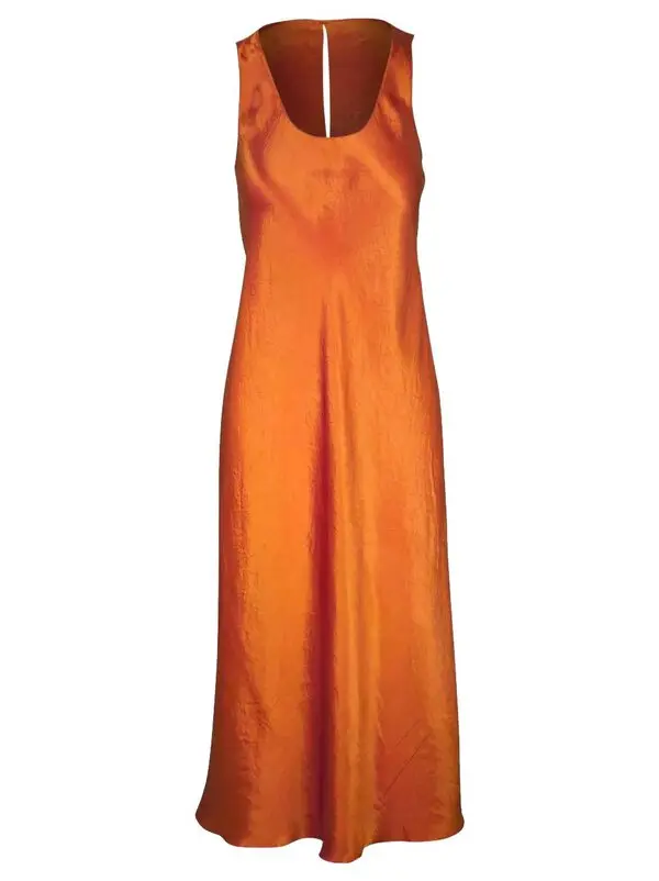 Vince Satin Midi Dress - Orange