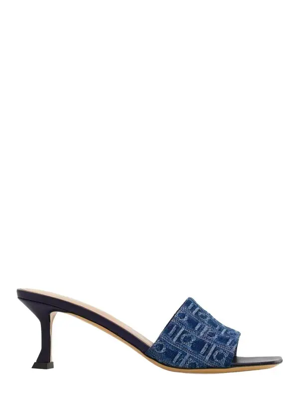 FERRAGAMO 55mm Monogram Mules - Blue