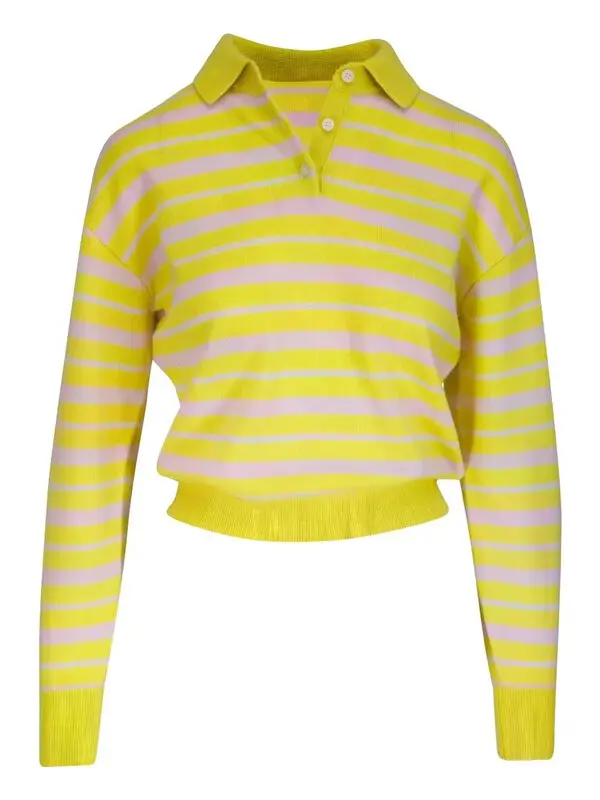 Guest In Residence Collegiate Polo Shirt - Yellow