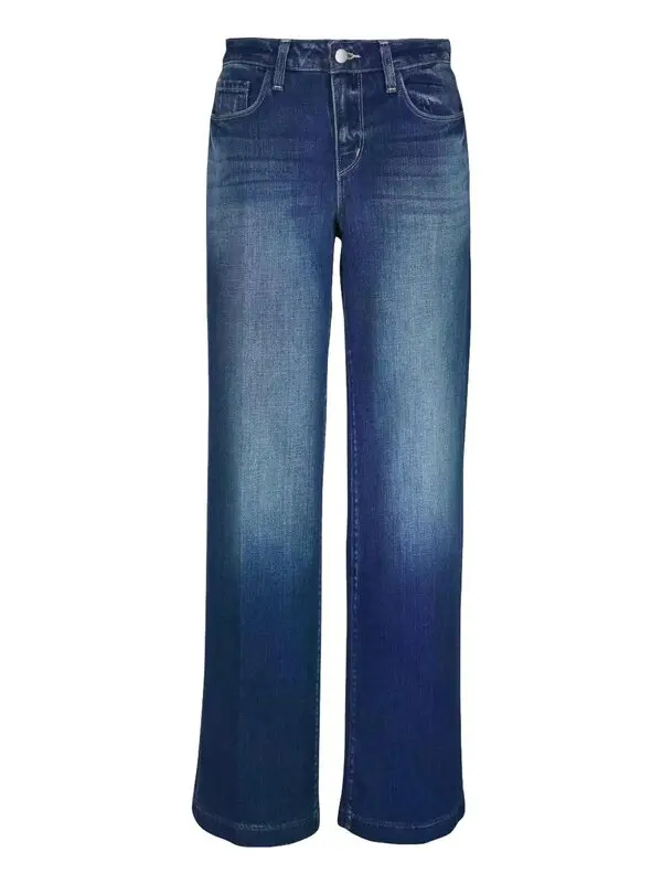 L'Agence Washed Effect Jeans - Blue