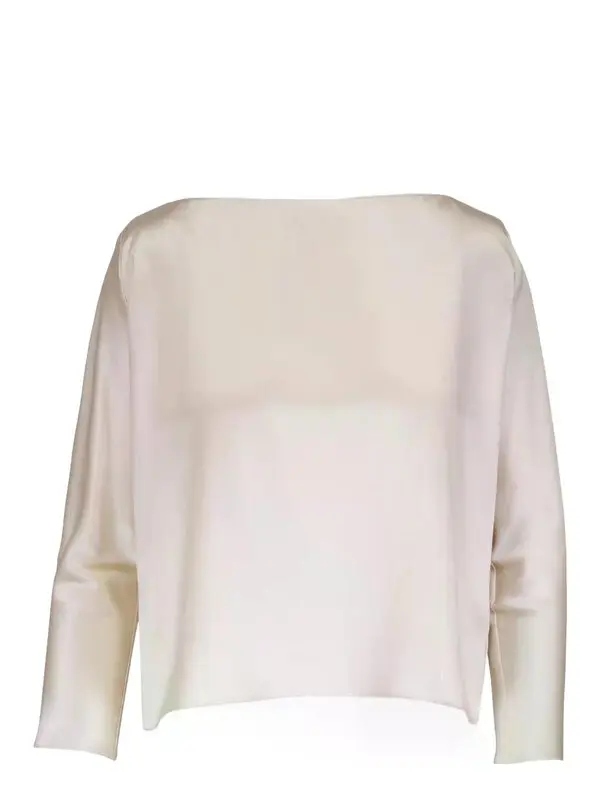 PETER COHEN Satin Boxy Top - Neutrals