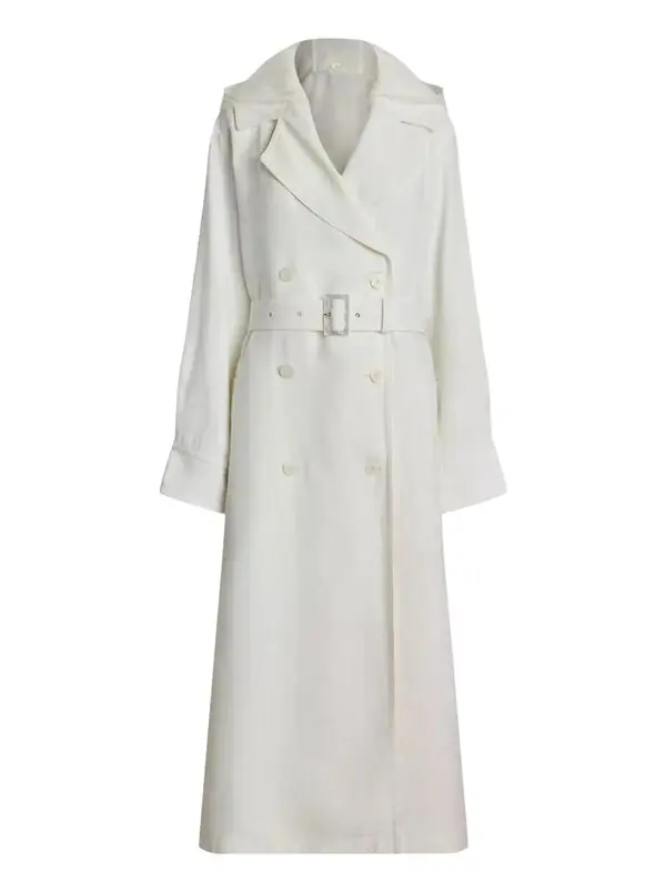 Ralph Lauren Double-breasted Belted Trench Coat - White