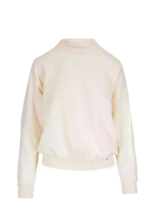 MOTHER Cotton Crewneck Sweatshirt - Neutrals