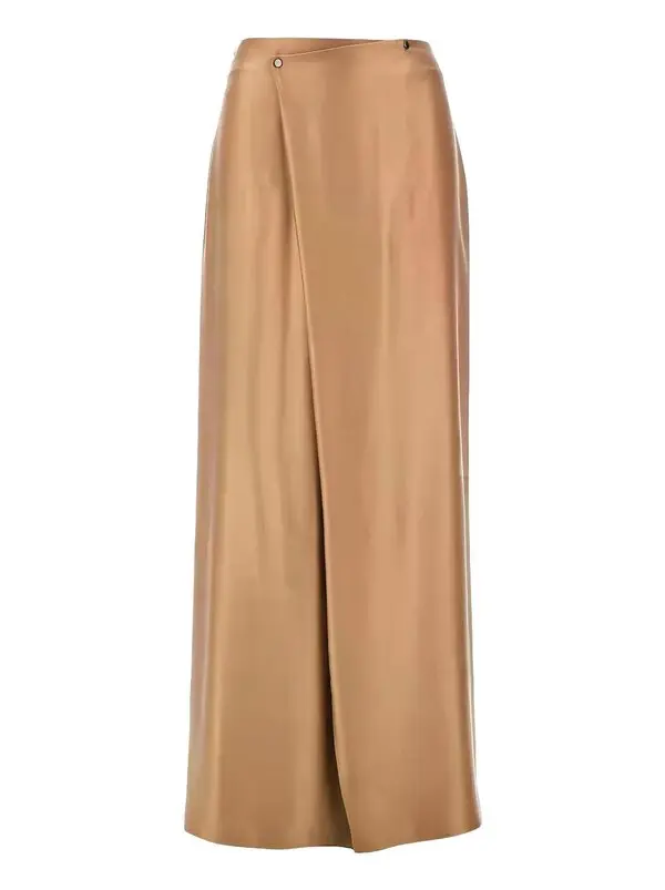 Giorgio Armani Wrapped Maxi Skirt - Neutrals