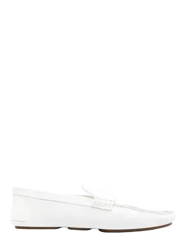 Khaite Flat Leather Loafers - White