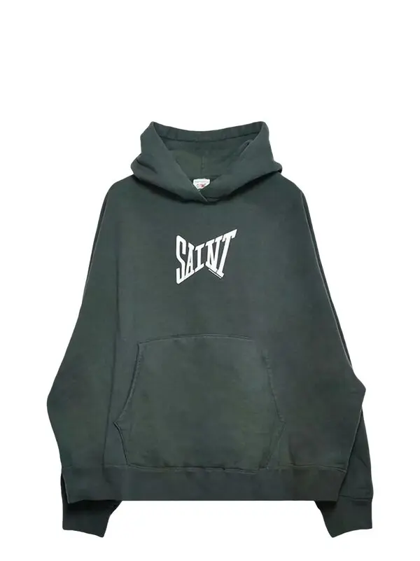 SAINT MXXXXXX Ribbed Saint Hoodie - Green
