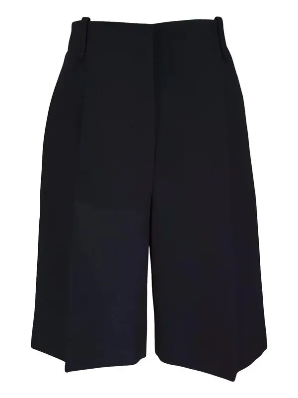 Khaite Laden Pleat-detail Tailored Shorts - Black