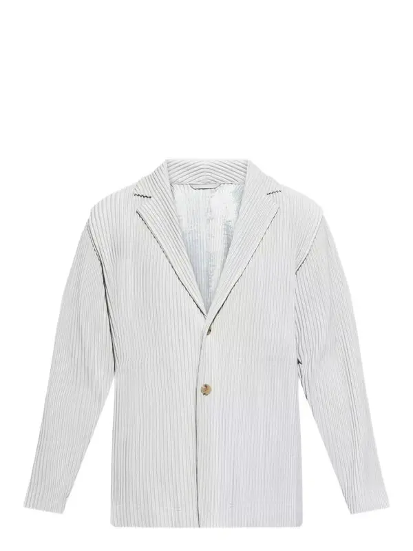 Issey Miyake Pleated Single-breasted Blazer - Grey