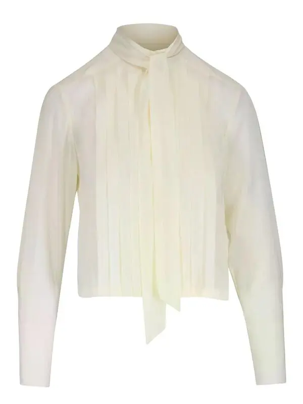 TWP Patti Shirt With Detachable Necktie - Neutrals