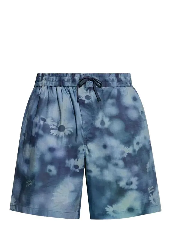 Maison Kitsuné Cotton Shorts - Blue