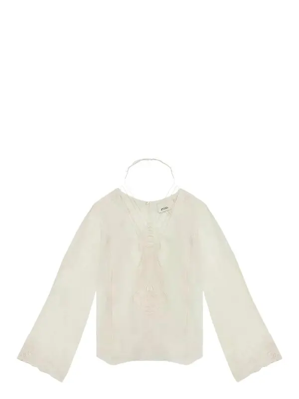 Isabel Marant Luna Embroidered Top - Neutrals