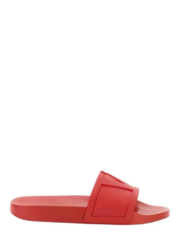 Valentino Garavani Logo-embossed Slides - Red