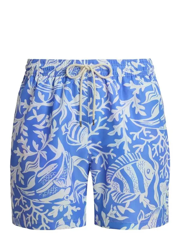 Polo Ralph Lauren Printed Swim Shorts - Blue