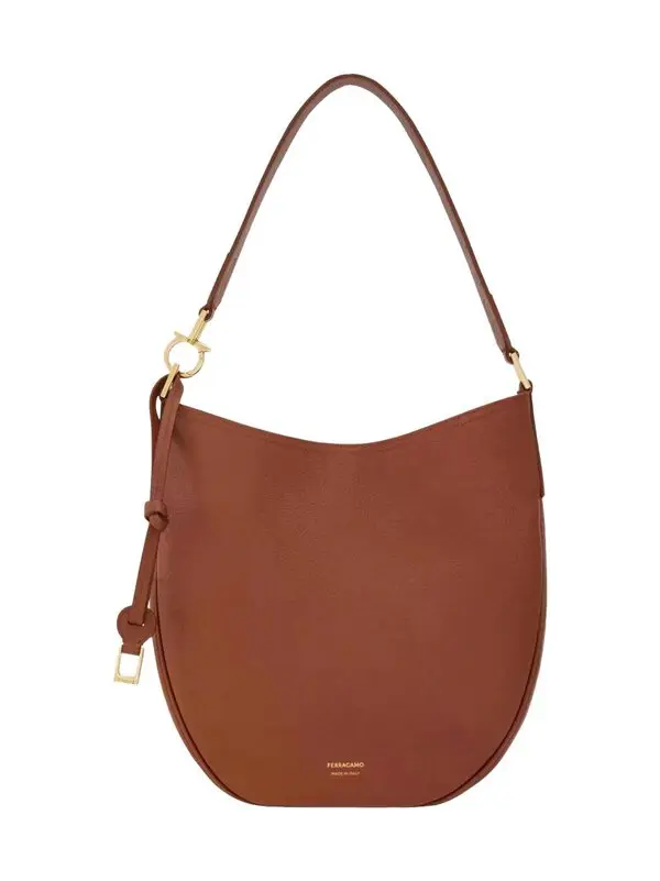 FERRAGAMO Leather Shoulder Bag - Brown