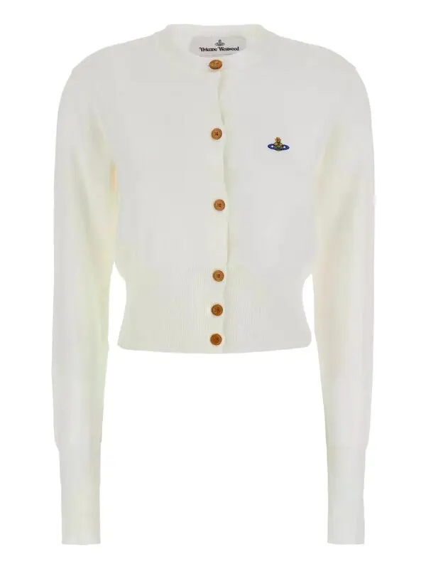 VIVIENNE WESTWOOD Bea Button-detail Cardigan - White