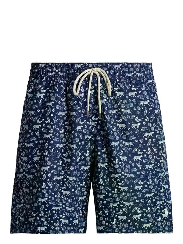 Polo Ralph Lauren Printed Swim Shorts - Blue