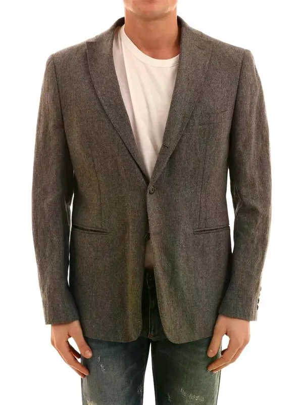 TONELLO Single-breasted Blazer - Grey