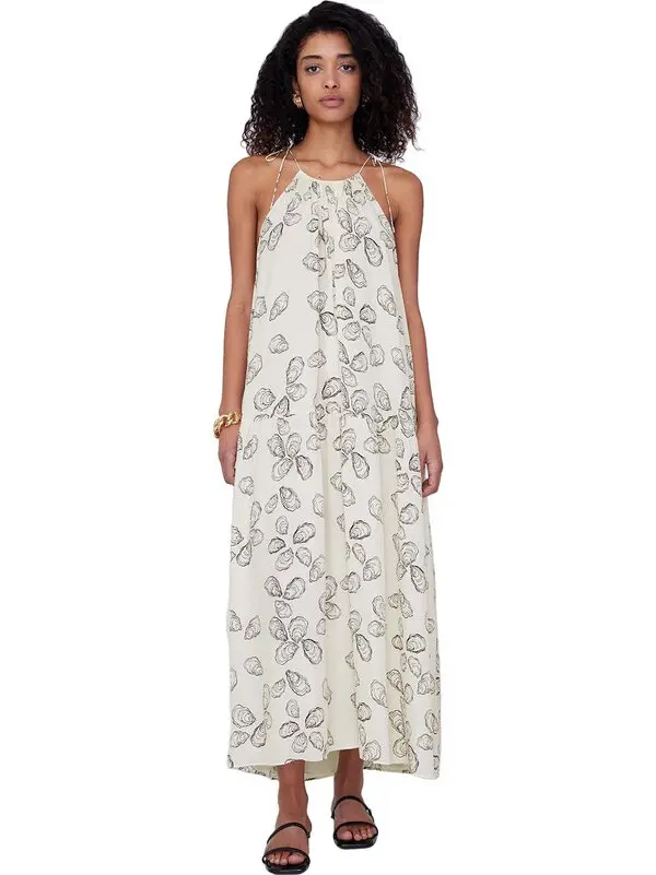 ANINE BING Santana Maxi Dress - Bone Oyster