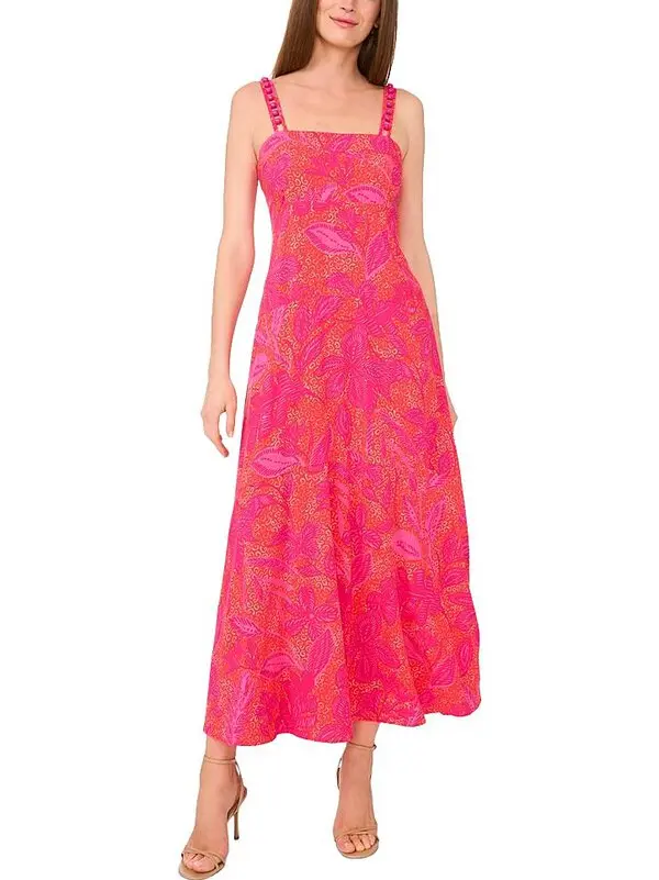Vince Camuto Square Neck Maxi Dress - Coral