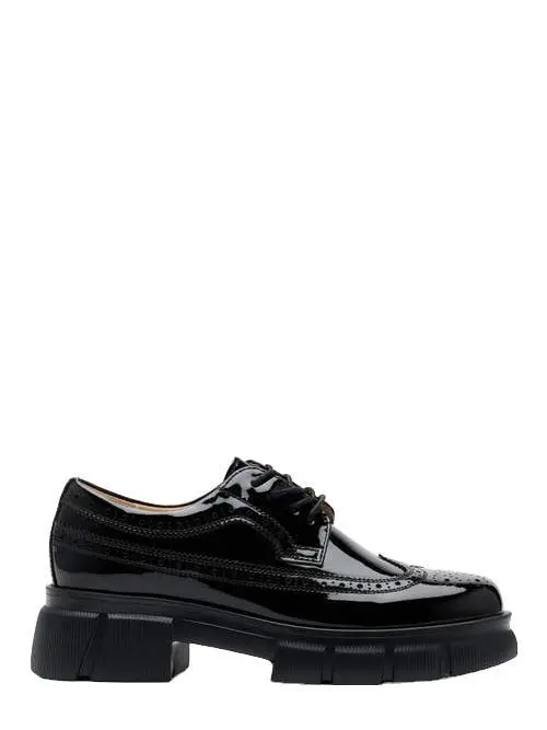 MARC NOLAN Ms. Alexander Leather Wingtip Derby - Black Patent