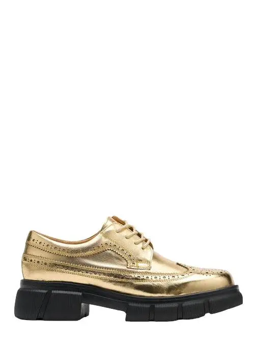MARC NOLAN Ms. Alexander Leather Wingtip Derby - Gold