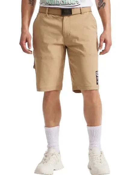 ECKO UNLTD. Belted Cargo Shorts - Khaki