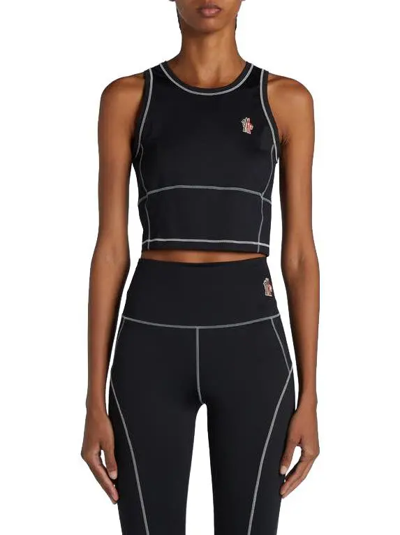 Moncler Sleeveless Cropped Top - Black