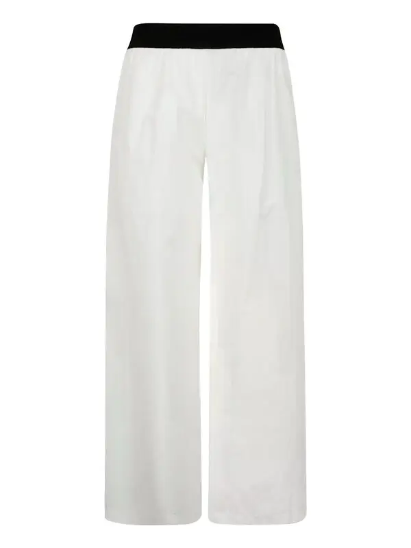 MARIA CALDERARA Cotton Trousers - White