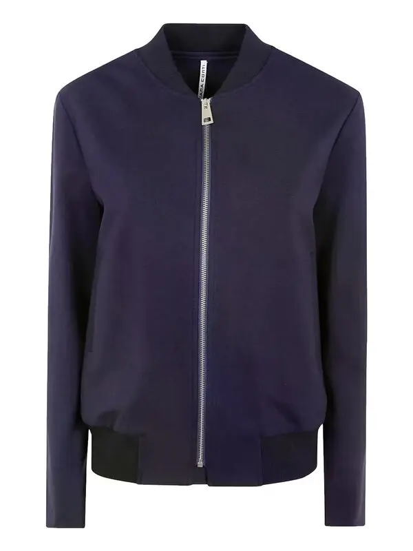 Liviana Conti Jersey Zip-up Sweatshirt - Blue