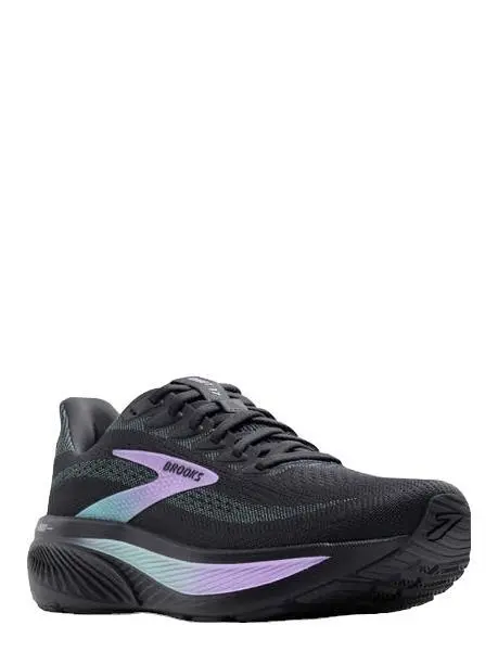 Brooks Ghost 17 Running Shoe - Black/ Clearwater/ Purple