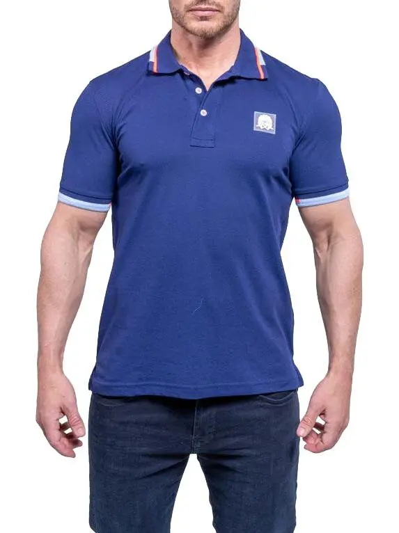 MACEOO Tipemb42 Piqué Polo - Blue