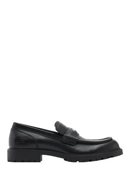 Burberry Leather Rogue Loafers - Black