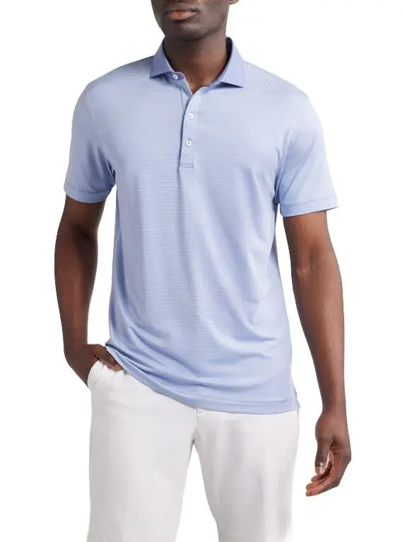 Johnnie-o Reagan Stripe Prep-formance Golf Polo - Verbena