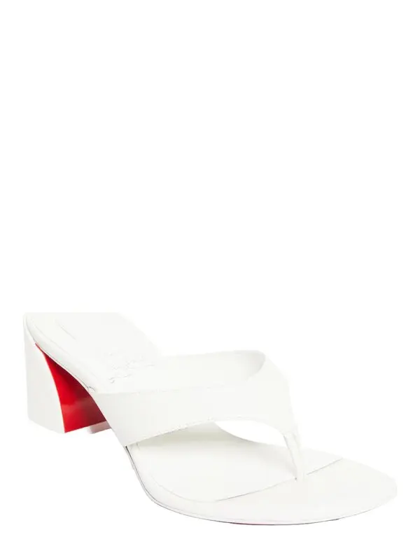 CHRISTIAN LOUBOUTIN Janetonga Thong Sandal - Bianco/ Lin Bianco