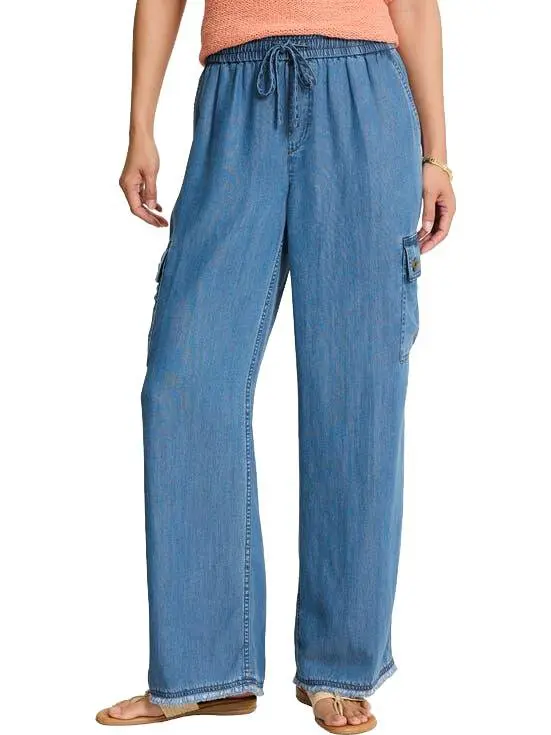 Tommy Bahama O Lei Chambray Cargo Pants - Med Indigo Wash