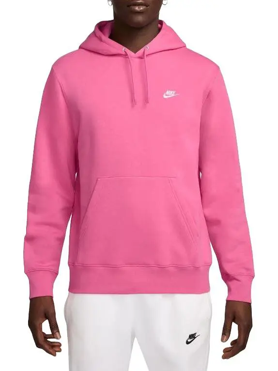 Nike Club Fleece Pullover Hoodie - Pinksicle/white