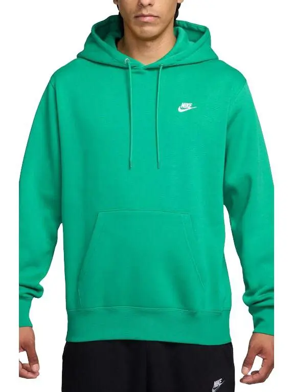 Nike Club Fleece Pullover Hoodie - Stadium Green/ White