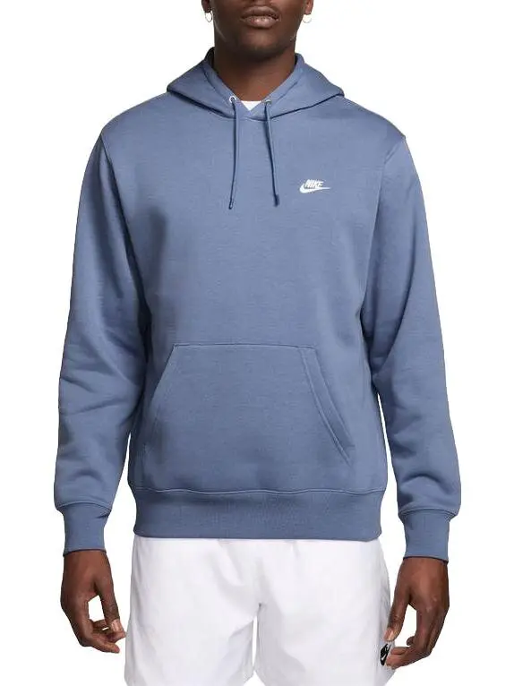 Nike Club Fleece Pullover Hoodie - World Indigo/white