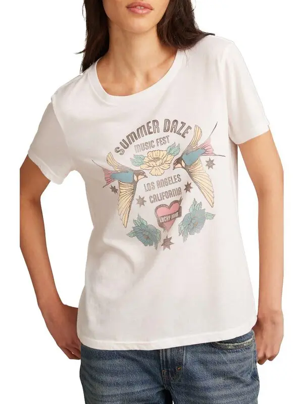 Lucky Brand Graphic T-shirt - Bright White