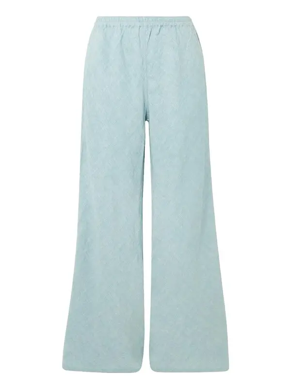 Suzie Kondi Anesi Linen Flared Pants - Blue
