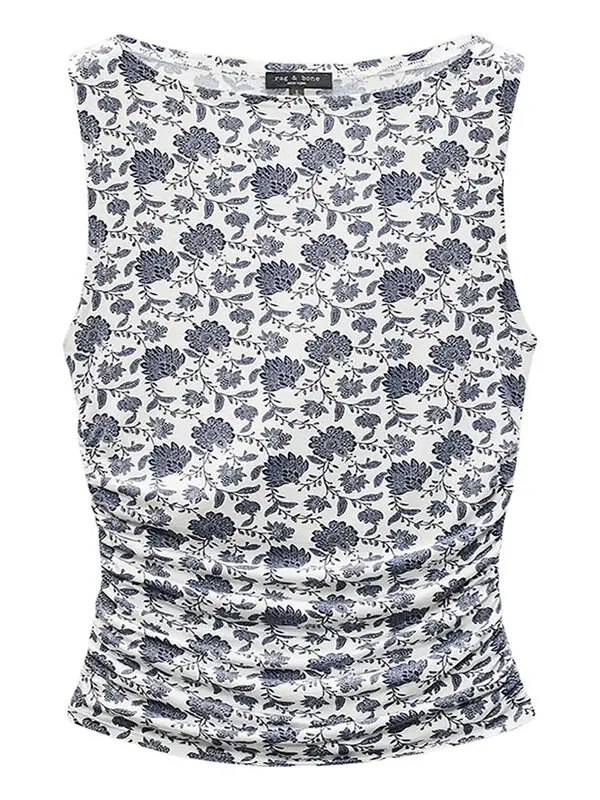 Rag & Bone Luca Printed Shirred Tank - Salutemult