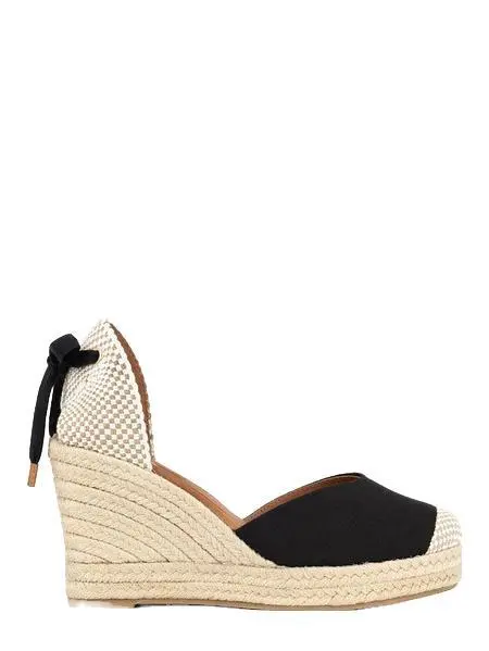 MENINA STEP Jimena High Lace Up Espadrille - Black