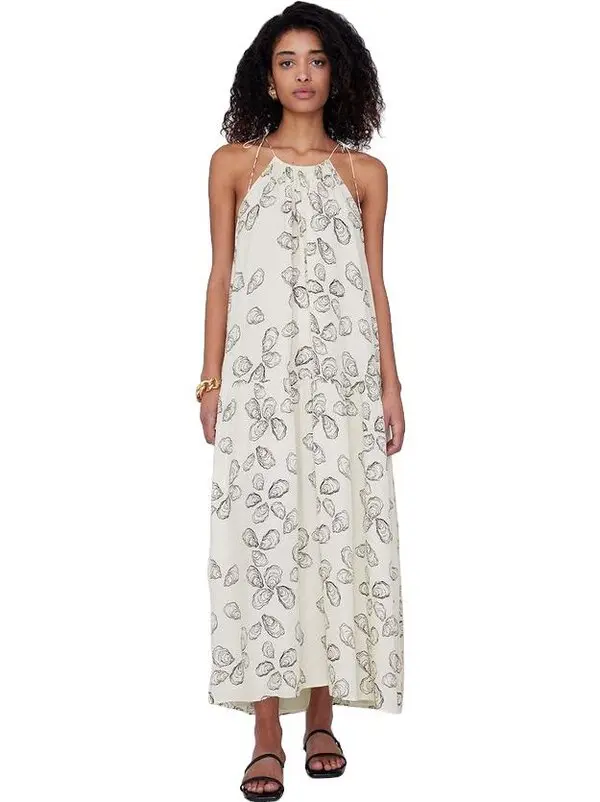 ANINE BING Santana Printed Maxi Dress - Natural