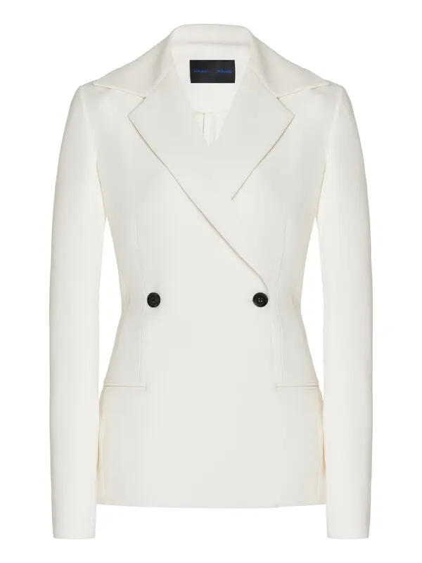 Proenza Schouler Marine Double-breasted Bi-stretch Jacket - White